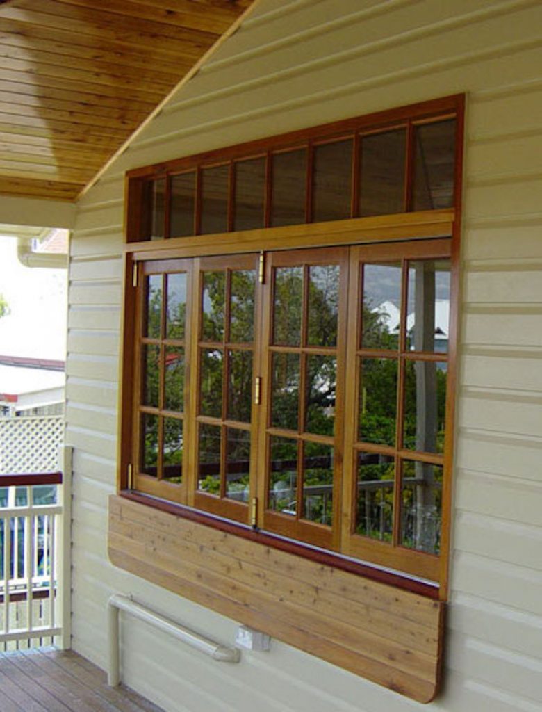 Eden Made Bifold Timber Windows with shelf - Eden Made